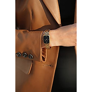 Anne Klein Women's Japanese Quartz Dress Watch with Metal Strap, Gold, 14 (Model: AK/3774BKGB)