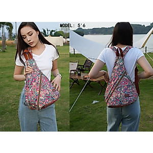 Baosha Women's Colorful Sling Bag Crossbody Backpack Shoulder Casual Daypack Outdoor Travel Hiking XB-10 (HS, Dual Shoulder)