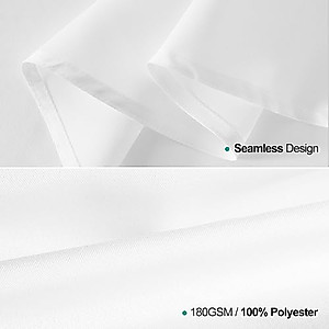 EMART Round Tablecloth White (6 Pack) Circular Polyester Table Cover 120 Inch in Diameter for Dinning, Kitchen, Picnic,Wedding and Birthday Party