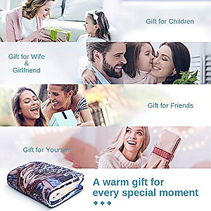 YunTu Owl Blanket Owl Gifts for Owl Lovers Women Owl Gifts for Girls Super Soft Sherpa Owl Throw Blankets 50x60 (Blue)