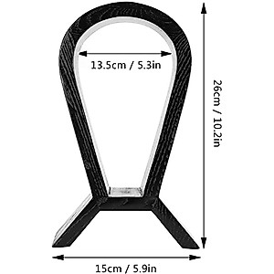 ANIIC Headset Stand Wooden Earphone Stand Gaming Headphone Display Holder Classical Headset Stand Craft For Headset Cable,Mobile Phone Headphone Stand ( Color : Black )