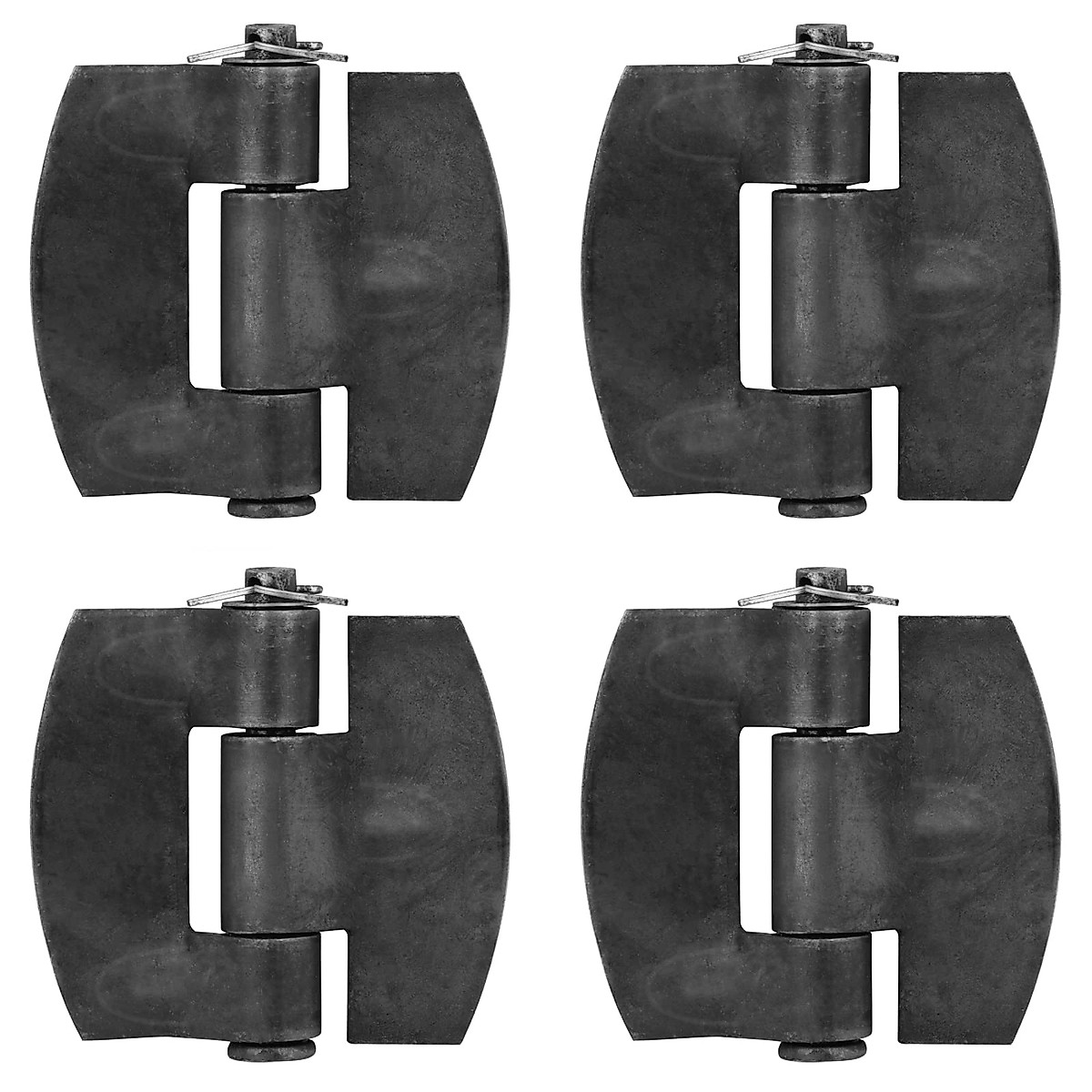 MOUNTAIN_ARK 4 Pack Heavy Duty Weldable Hinges, Weld on Butt Hinge for Trailer Gate, 4" x 4", Steel