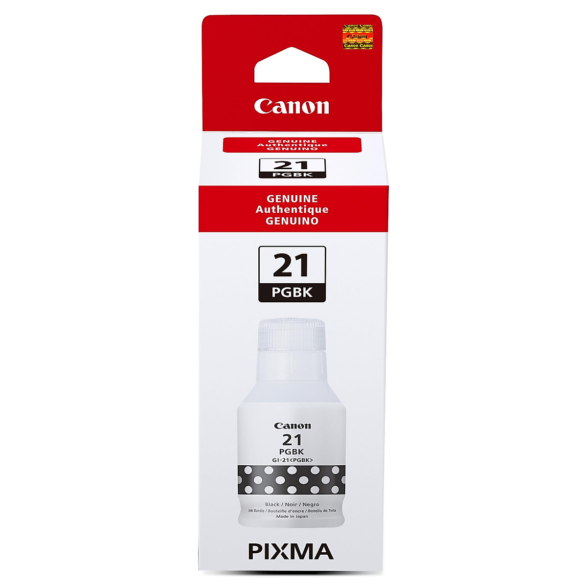 Canon GI-21 Pigment Black Ink Bottle, Compatible to G3260, G2260 and G1220 Supertank Printers (one Size)