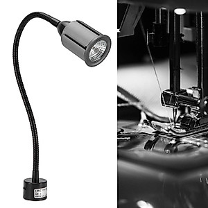 Hyuduo LED Lamp with Magnetic Base, 12W Long Flexible Gooseneck Desk Work Lamp, Sewing Machine Light for Workbench, Metal Lathe, Drill Press