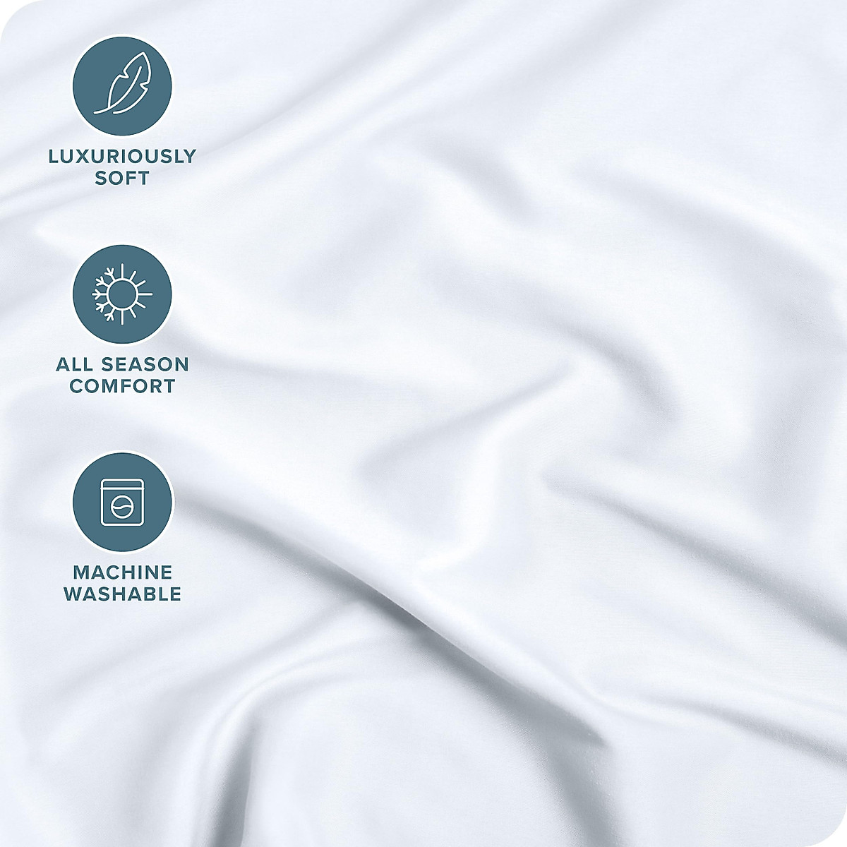 Bare Home Fitted Bottom Sheet Full Size - Premium 1800 Microfiber - Ultra-Soft Hotel Luxury - Deep Pocket - Durable and Long Lasting (Full, White)