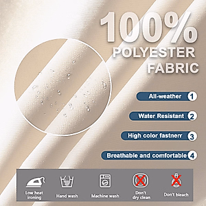 PERFECT GARDEN Chaise Lounge Cushion: Weather Resistant & Fade Resistant for Outdoor Patio Furniture, Ideal for Lawn & Pool, 74.5" W x 22" D (Beige, 1-Pcs Set)