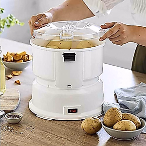 TINTAG Potato Peeler,Potato Peeling Machine,Fully Automatic Salad Rotator,One-Touch Start,Load-Bearing 1KG Potato Electric Peeling Machine,Peeling Tool for Kitchen,Home and Commercial