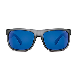Kaenon Mens Burnet Mid Sunglasses - Matte Carbon Black | Ultra Pacific Blue
