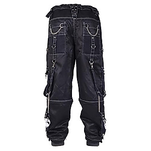 Prime Quality Gothic Bondage Black Big Skull Men Pant Alternative Punk Rock Emo Trouser Pant Shorts/USA (42)