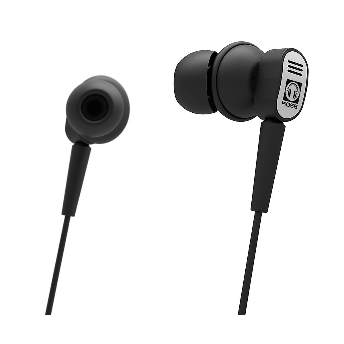 Koss QZ Buds in-Ear Active Noise Cancelling Earbuds, in-Line Microphone and Touch Remote Control, Monitor Mode, Carry Case Included, Wired with 3.5mm Plug, Black
