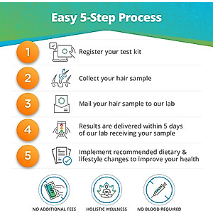 5Strands Food & Environmental Sensitivity Test for Adults & Children, 855 Items Tested, Kids Intolerance Testing Kit, at-Home Hair Analysis, Results in 5 Days