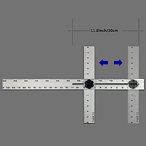 Triangle Ruler Square Carpentry Squares Folding Aluminium Frame Construction Tools Combination 24/48 Inches in Framing Roofing Stair Work Woodworking Movable Right Angle 90°45 Degree Angle Ruler