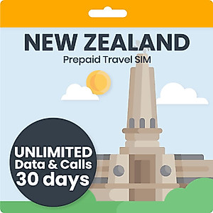Simify Unlimited New Zealand Prepaid SIM Card for International Travel | Mobile Phone Plan Incl Data Calls and Texts for 30 Days in NZ