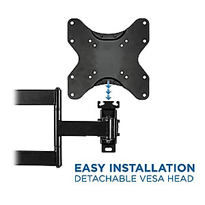 Mount-It! Lockable RV TV Wall Mount with Quick Release, Full Motion Flat Screen Bracket for Campers, Travel Trailers, RVs, Motorhomes and Marine Boats, Fits Most 23-43" VESA 100, 200, 77 Lbs Capacity