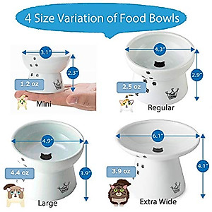 Necoichi Extra Wide Raised Cat Food Bowl (Cat, Extra Wide)