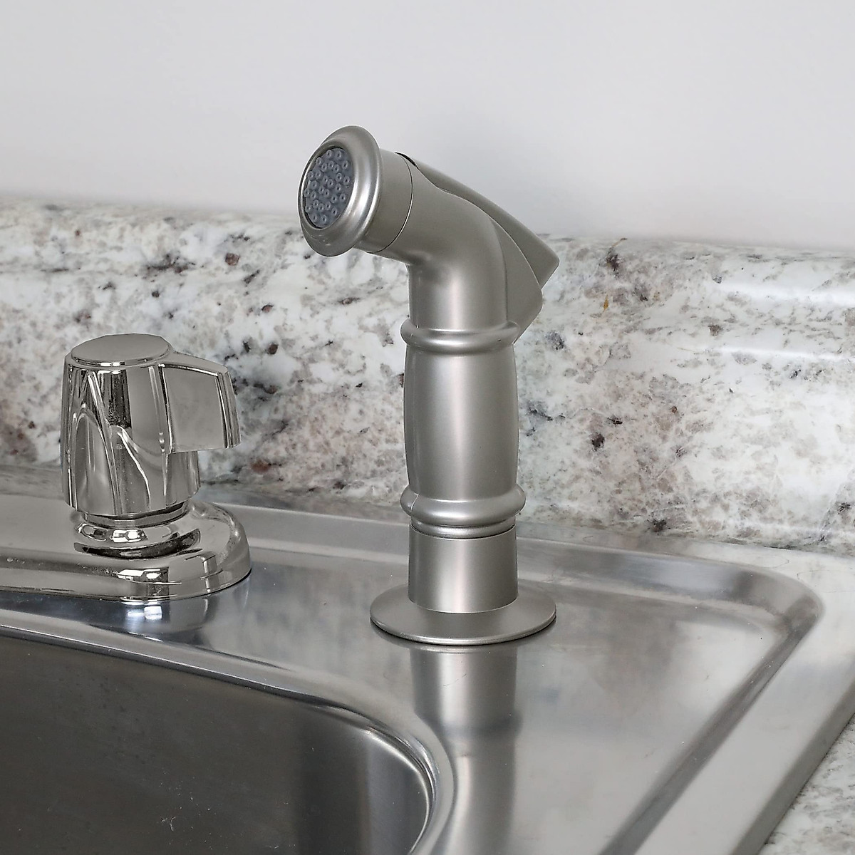 Danco, Brushed Nickel, Universal Decorative Side Spray and Hose, 1-Pack (89216), Pack of 1