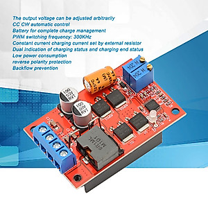 MPPT Solar Panel Controller Module, Solar Charger Module with Reverse Connection Low Power Consumption Battery Charger Module for Lithium Battery, High Power LED