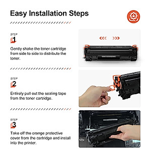 v4ink Compatible CF283X Toner Cartridge Replacement for HP 83X CF283X 83A CF283A for use in HP Laserjet Pro M201 M201dw M201n MFP M225 M225dn M225dw M225rdn Series Printer (Black, 2 Pack)