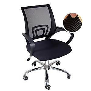 Sunnyway Stretchable Office Chair Seat Cover 2 Pack, Elastic Desk Chair Cover Washable Computer Chair Slipcover Protective Spandex Seat Cushion Cover