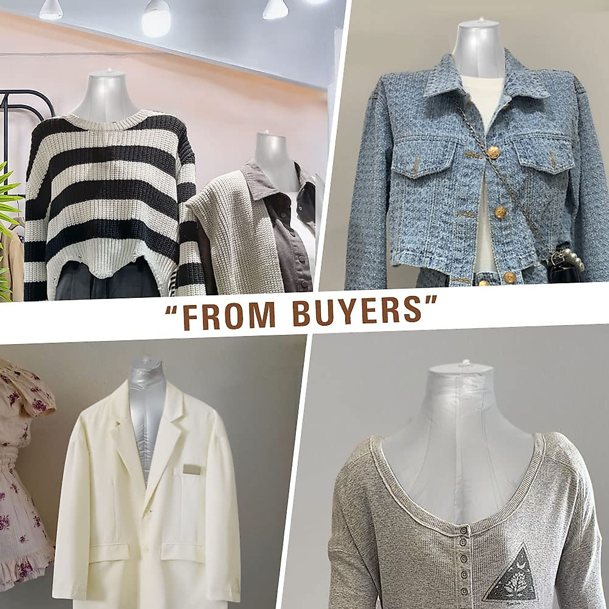 Newsmarts Inflatable Female Mannequin Half Body with Arms Torso Top Shirt Form Display Dummy Model