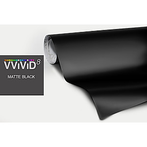 Black Matte Car Wrap Vinyl Roll with Air Release 3MIL-VViViD8 (4FT X 5FT)