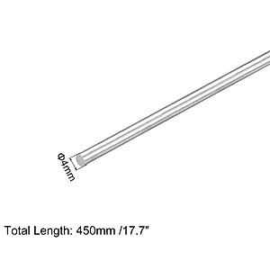 MECCANIXITY 304 Stainless Steel Round Rods, 4mm x 450mm Solid Shaft Rods for DIY Craft Model Car Helicopter Airplane, Pack of 10