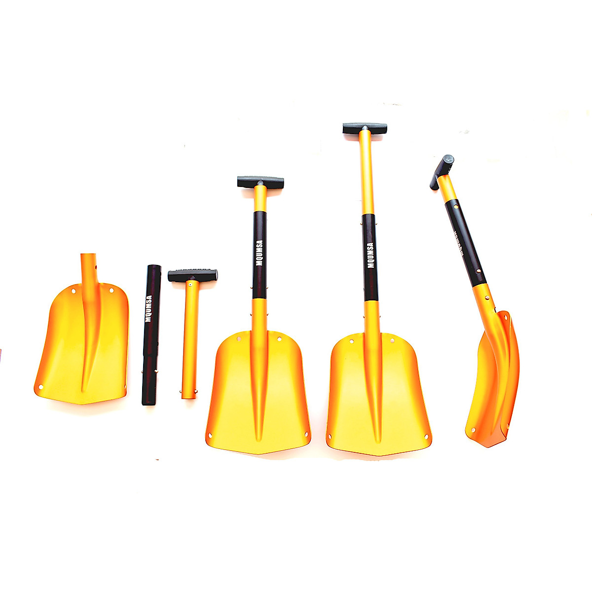 KAMINUO Portable Colorful Telescopic Aluminum Car Adjustable Extended Edition Snow Shovel (Golden)