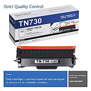 2-Pack TN730 Black TN-730 Standard Yield Toner Cartridge TN-730 Replacement for Brother DCP-L2550DW MFC-L2710DW L2750DW L2750DWXL HL-L2350DW L2370DW/DWXL L2390DW L2395DW Printer | BIGSPCE TN730