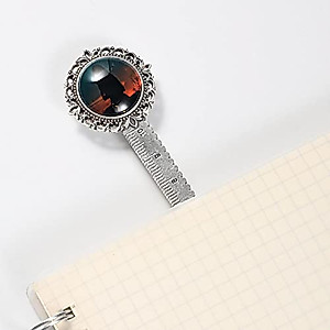 Retro Bookmark with Ruler, Book Markers for Student Kids Teacher Book Lovers, Office School Reading Accessories Gifts, Dusk Women Sunset