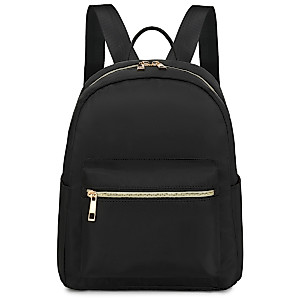 Mini Backpack Girls Womens Fashion Small Backpack Purse Mini Bookbag for Teens Adult Kids School Travel Daypack Black