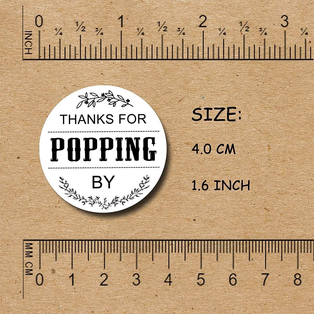 120PCS Ready to Pop Stickers, Baby Shower Favour Stickers, Thanks for Popping by Stickers, Baby Shower Stickers，1.6 Inch Diameter Round Design