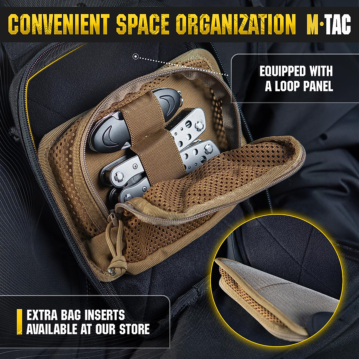 M-Tac Elite Tactical Sling Bag for Men - Crossbody Bag - Concealed Carry Chest Bag - Black Sling Backpack