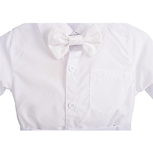 Lito Angels Baby Boys White Suit Christening Clothing Baptism Outfits with Bonnet Long Sleeve Floral Size 9-12 Months