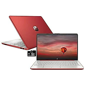 2021 Newest HP Pavilion 15.6" HD Laptop Computer, Intel Pentium Processor, 4GB RAM, 128GB SSD, HD Webcam, USB-C, HDMI, Ethernet RJ-45, Windows 10 S, Red, TiTac Accessory (Renewed)