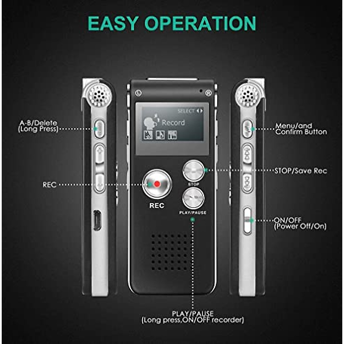 Paranormal Ghost Hunting Equipment Digital EVP Voice Activated Recorder USB US 8GB (Wine Red)