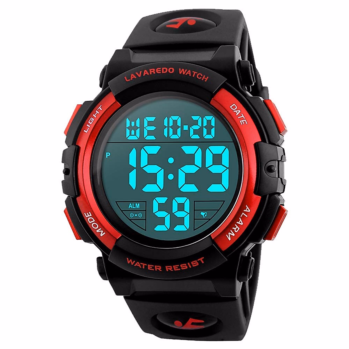 A ALPHA Boys Watch, Digital Sport Outdoor Multifunctional Chronograph LED 50 M Waterproof Alarm Calendar Analog Watch for 3-15 Year Old Boys, Rubber Band
