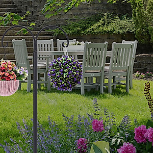 Bird Feeder Pole,Double Shepherds Hooks for Outdoor,5 Base Prongs Adjustable Bird Feeder Stand for Hanging Heavy Duty Bird Feeder,Plant Baskets,Garden Plant Hanger Stands(78Inch,2 Pack)