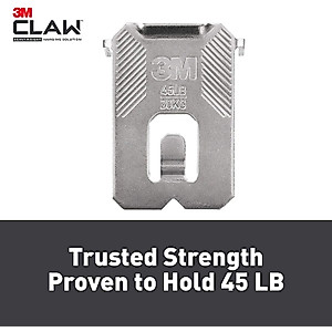 3M Claw Drywall Picture Hangers Holds 45 lb. & Command Large Utility Hooks, 7-Hooks, 12-Strips