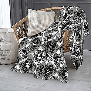 Nightmare Christmas Throw Blanket 60x50 Inches Soft Plush Blanket for Couch Car Bed Christmas