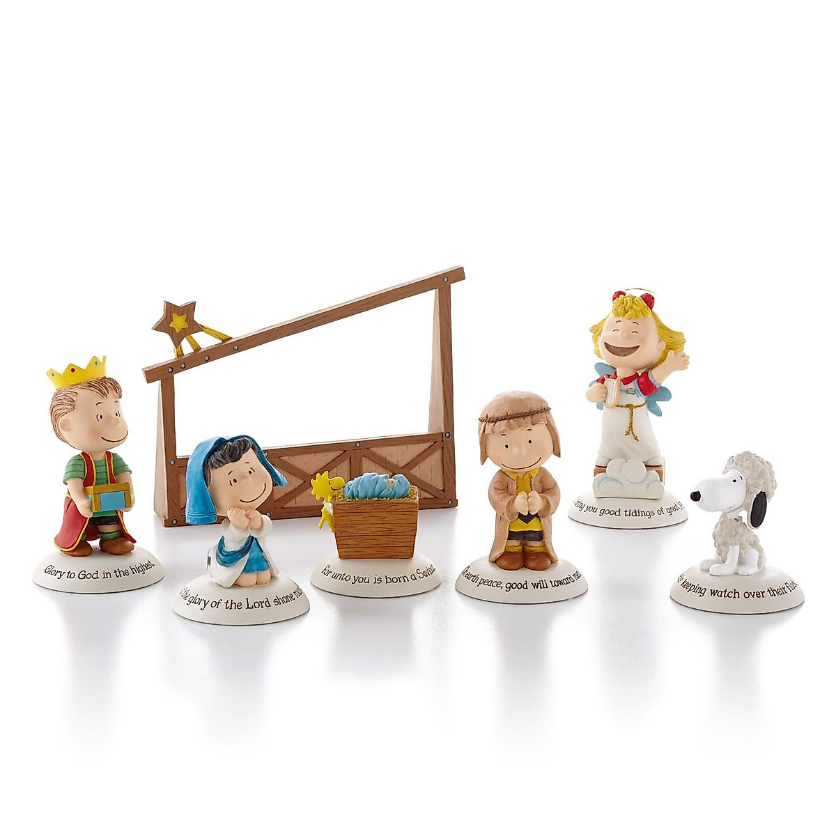 Hallmark Exclusive 2012 Peanuts Gallery Nativity Figurines - Set of 7 - #XKT1037 by Hallmark
