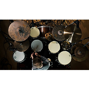 Meinl Cymbals Byzance 14" Dark Hihats, Pair — Made in Turkey — Hand Hammered B20 Bronze, 2-Year Warranty, B14DAH