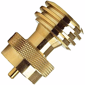 SHINESTAR Propane Tank Adapter 1lb to 20lb, Steak Saver for Disposable Throwaway Cylinder, Solid Brass