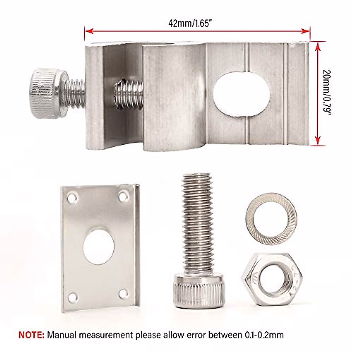 KINPAR Solar Panel Photovoltaic Bolt-On Coupling Earthing Ground Lug Cable Clamp Ground Clamp with Lay in Lug for Bare Wire and Pipe