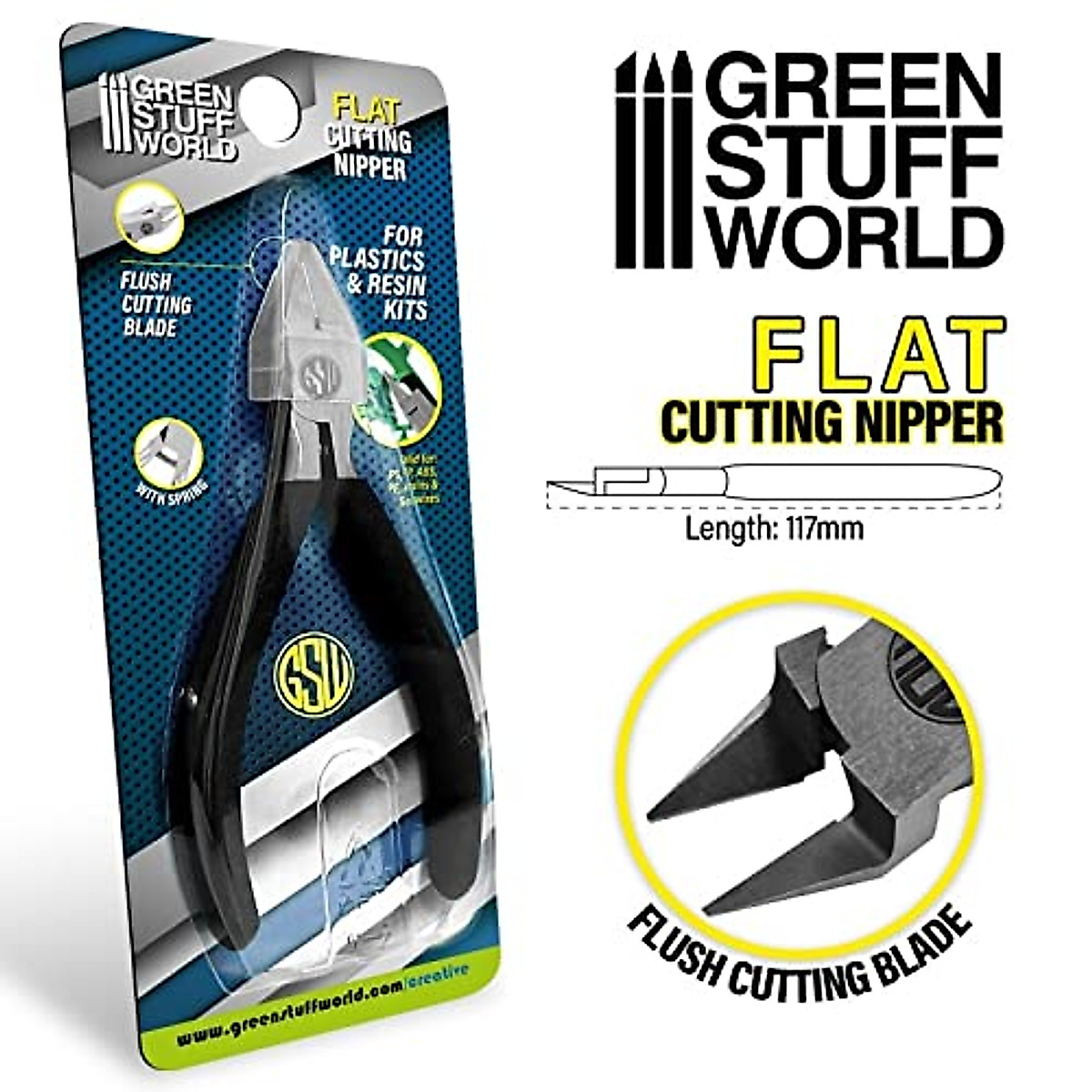 Green Stuff World for Models and Miniatures Flat Cutting Nipper 2561
