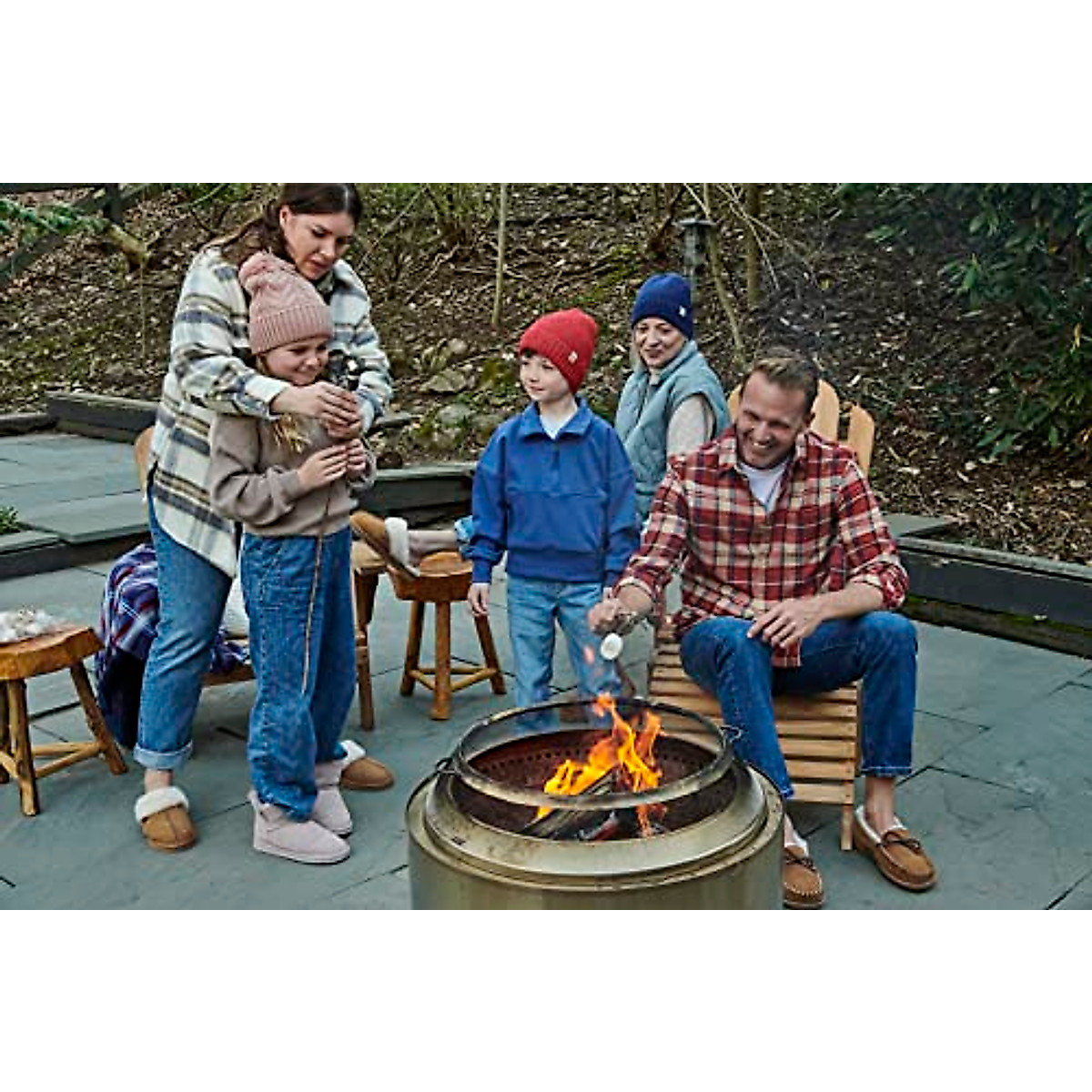 Dearfoams womens Fireside Sydney Shearling Fur Indoor/Outdoor Scuff With Wide Widths Slipper, Chestnut, 9 US