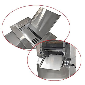 INTSUPERMAI Electric Dough Roller Sheet Maker for Noodles Commercial Pasta Maker Noodle Machine Noodle Pressing Machine for Dumplings Noodles 110V 1.5KW 35KG/H with 3mm Cutter