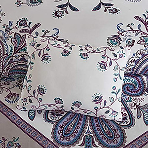 Intelligent Design Complete Bed In A Bag Casual Boho Comforter with Sheet Set Decorative Pillow, All Season Bedding Set, Queen, Tulay Purple 9 Piece