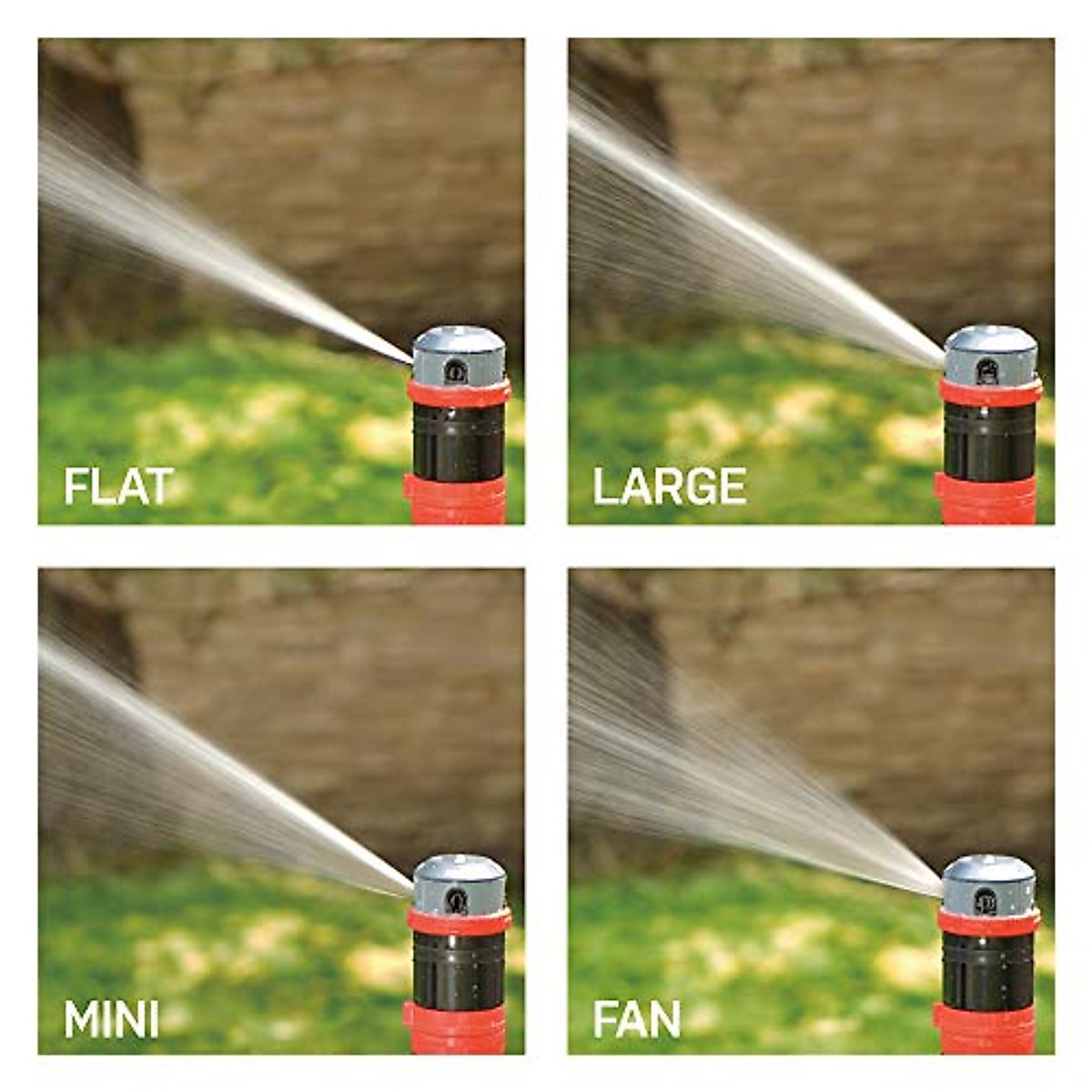 Eden 96123 4-Pattern Adjustable Mobile Rotary Gear Drive Sprinkler W/Quick Connect Starter Set, 360 Degree Coverage