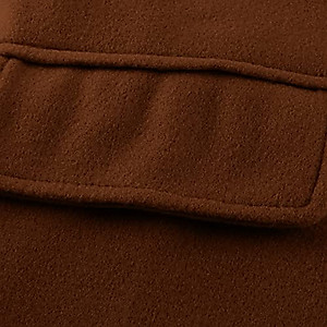 Coats For Women, Woolen Coat Winter Long Solid Double Breasted Sleeves Pocketless Coat Outwear Decoration Coat Women Cropped Blazer Jackets Full Length Puffer Coat Jacket (XL, Brown)