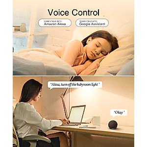 GHome Smart Switch,Smart Wi-Fi Light Switch for Lights Works with Alexa and Google Home 2.4Ghz, Single-Pole(Not 3-Way),Neutral Wire Required,UL Certified,Voice Control (2 Pack)